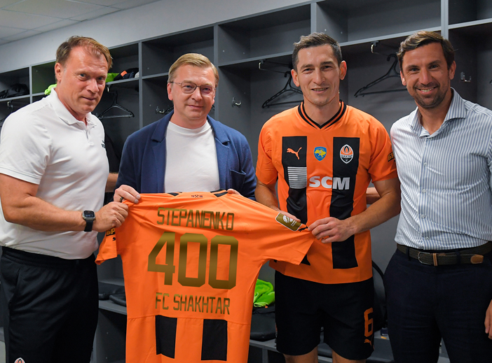 Taras Stepanenko's 400th appearance for Shakhtar